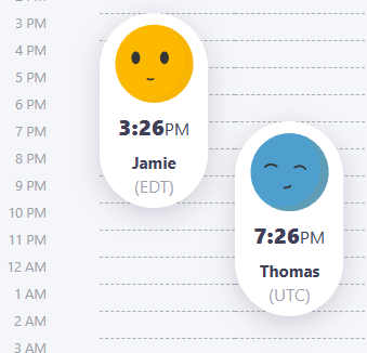 See the difference visually - time zone converter